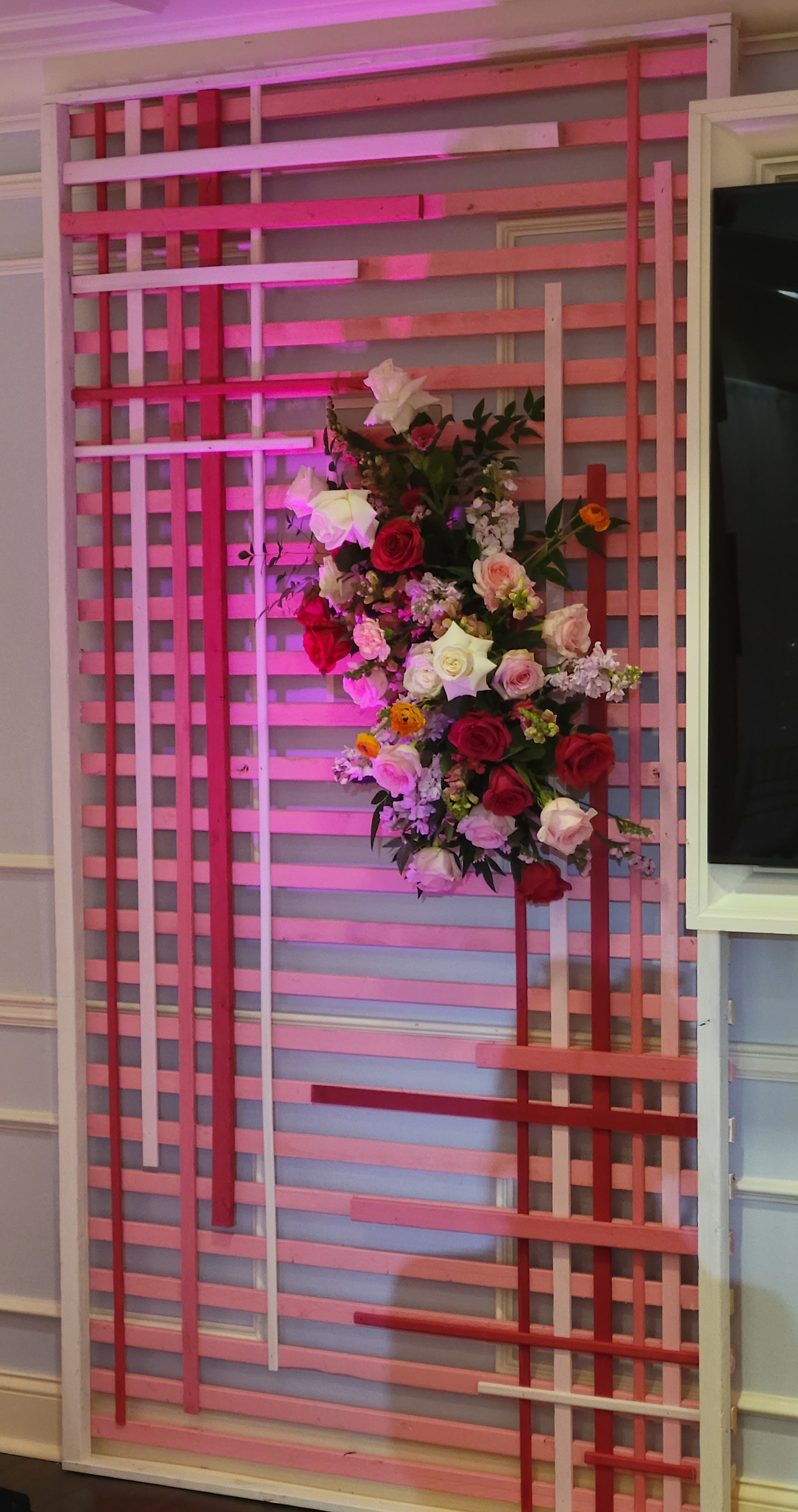 Pink Lattice Backdrop (Set of 2) - Borrowed Charm