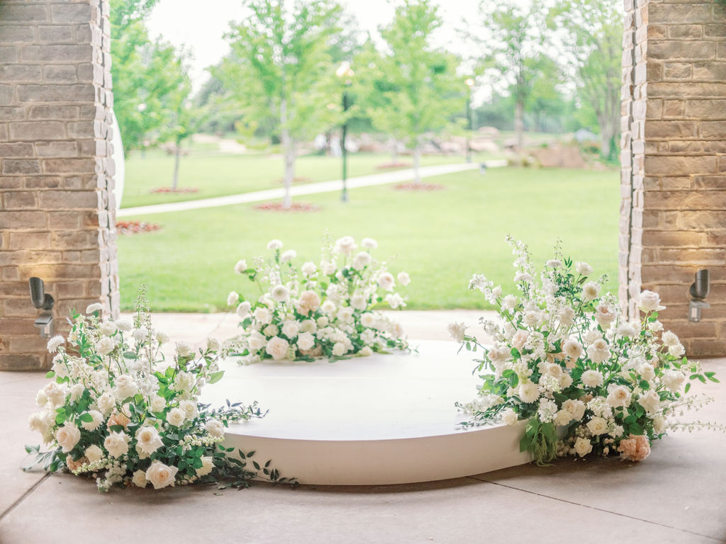 White Half Round Stage - Borrowed Charm