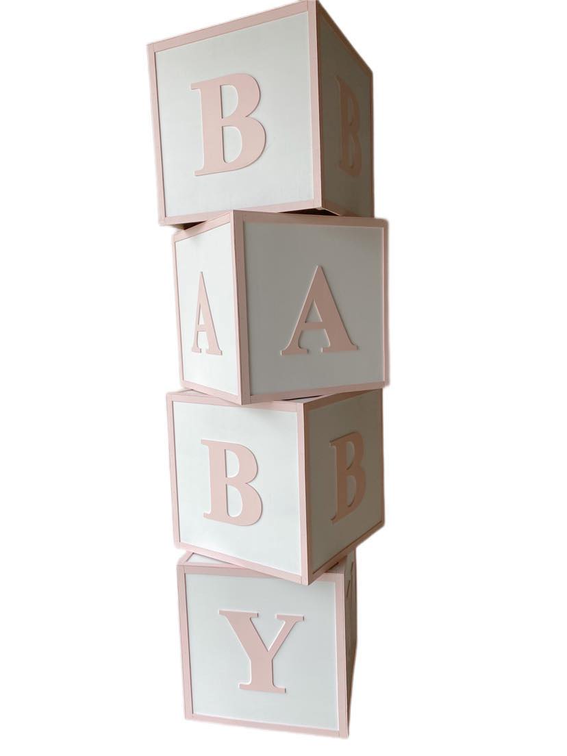The Pink Blocks: 24" Baby Block Set - Borrowed Charm
