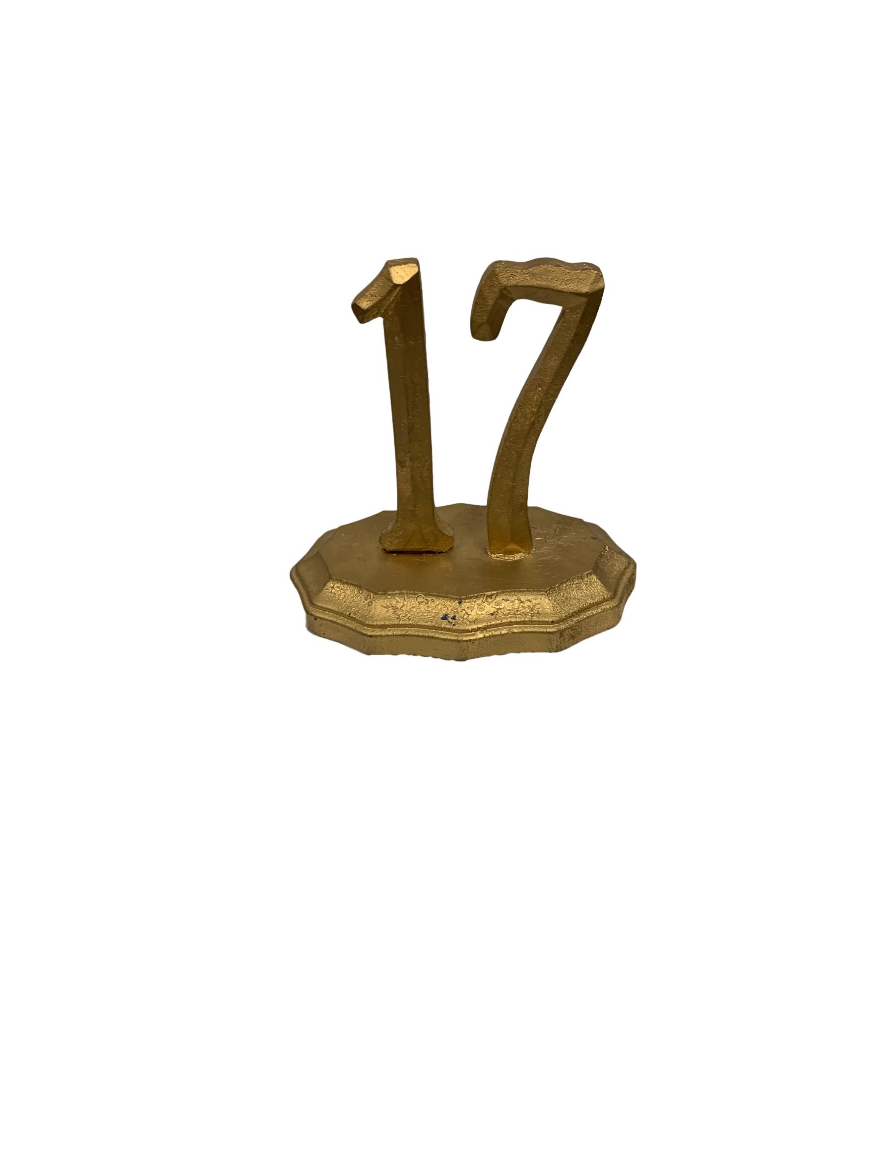 Small Gold Table Numbers - Crystal & Crates