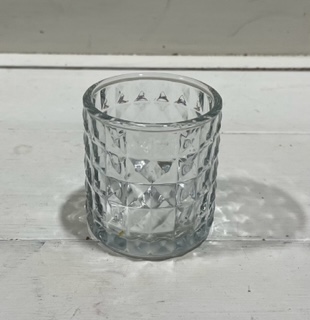 Votive - Clear Glass Textured - Danner and Soli Event Rental