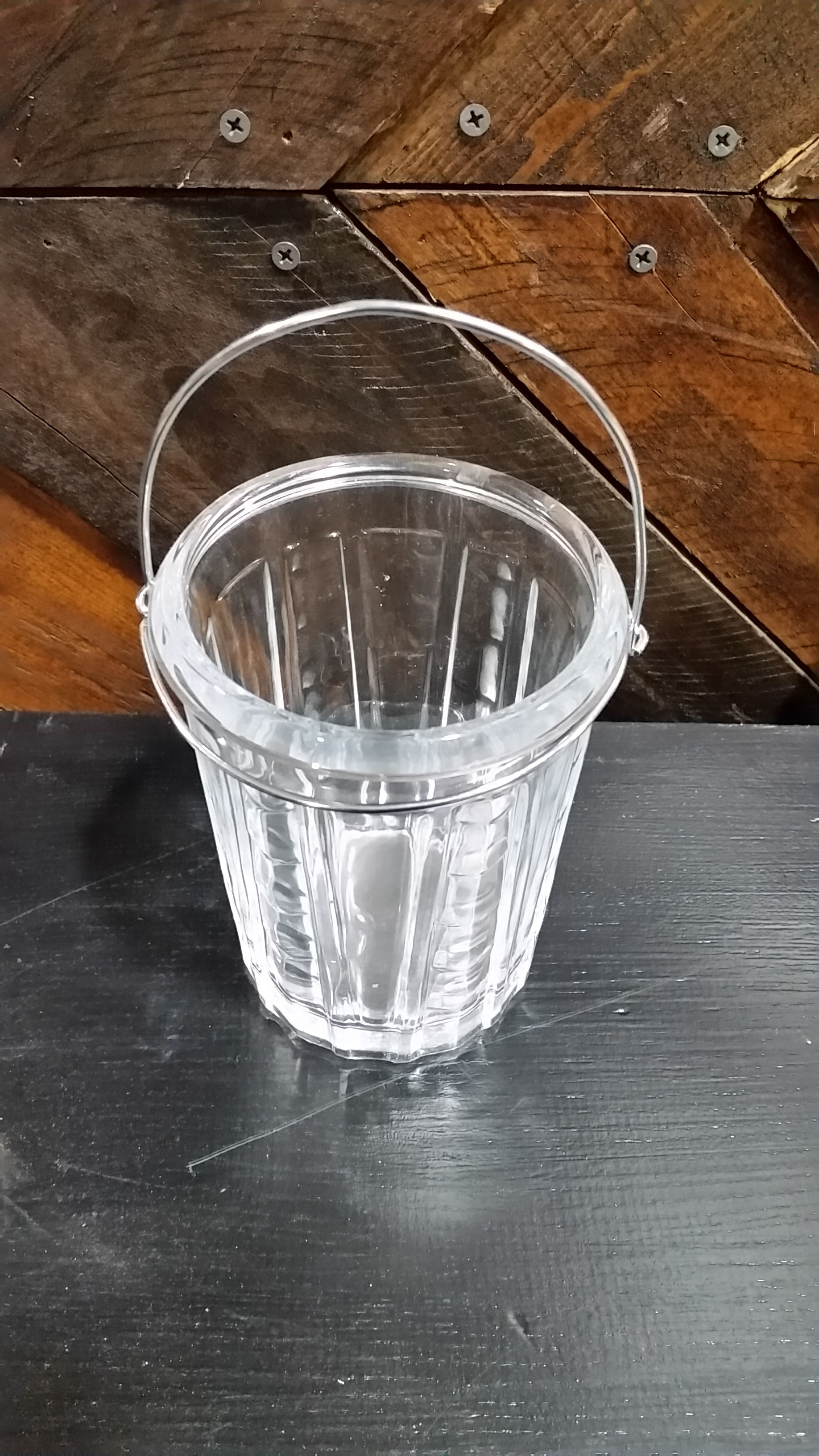 Vase - Ridged Glass Large Hanging - Danner and Soli Event Rental