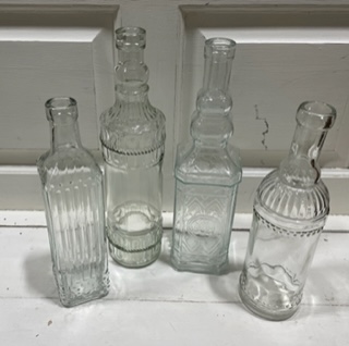 Bottle - Clear Glass Assorted - Danner and Soli Event Rental