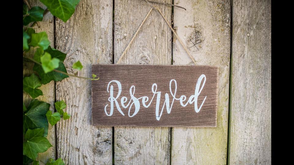 s687 reserved wood white writing sign - For the Love of Pete – Salem ...