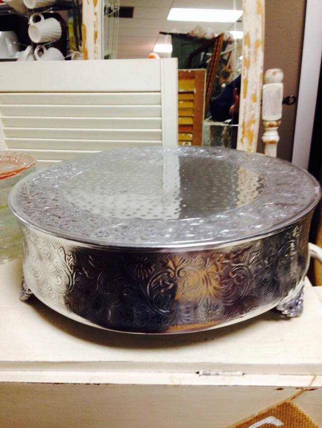 z92 silver footed drop side cake stand 18" - For the Love of Pete ...