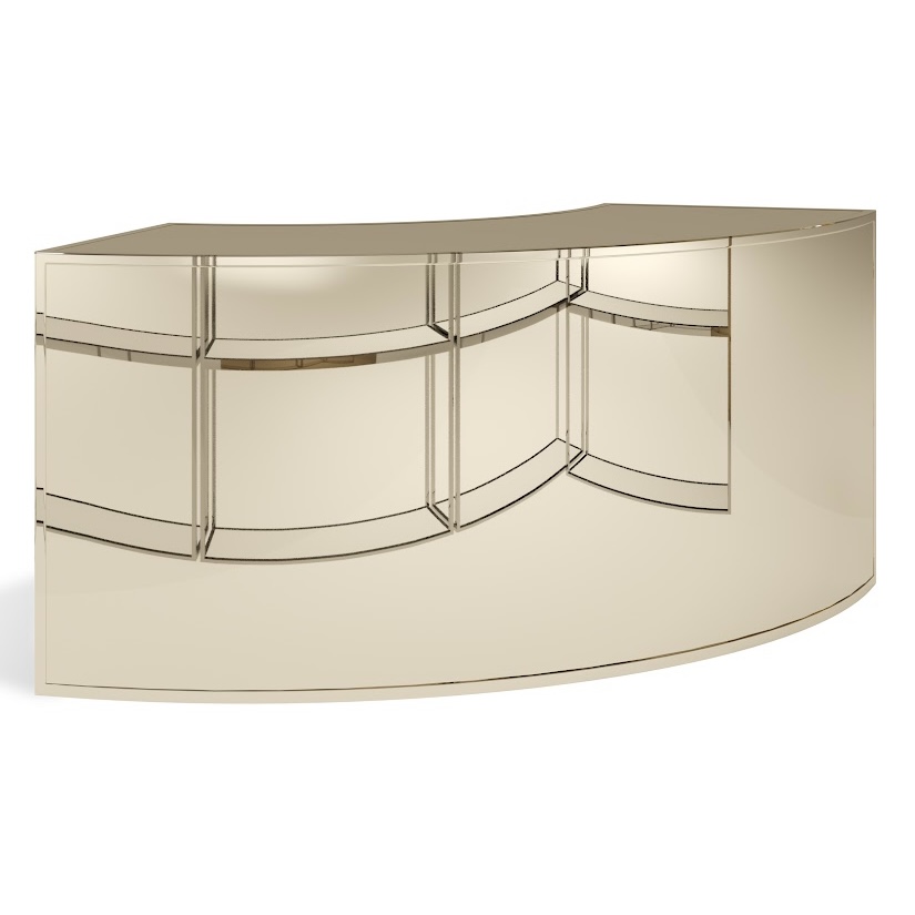 Gold Avenue 1/4 Curved Bar with Gold Metal Insert - Eventology