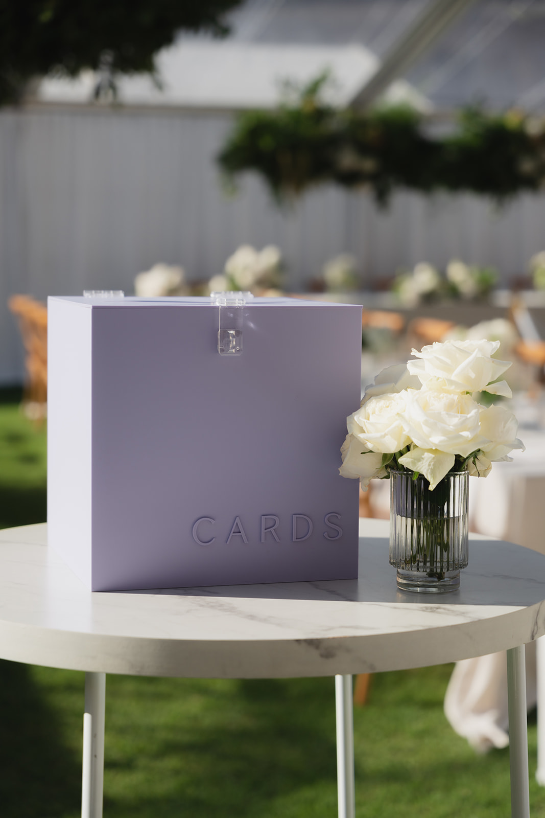 Lilac Acrylic Cards Box - Found Collective