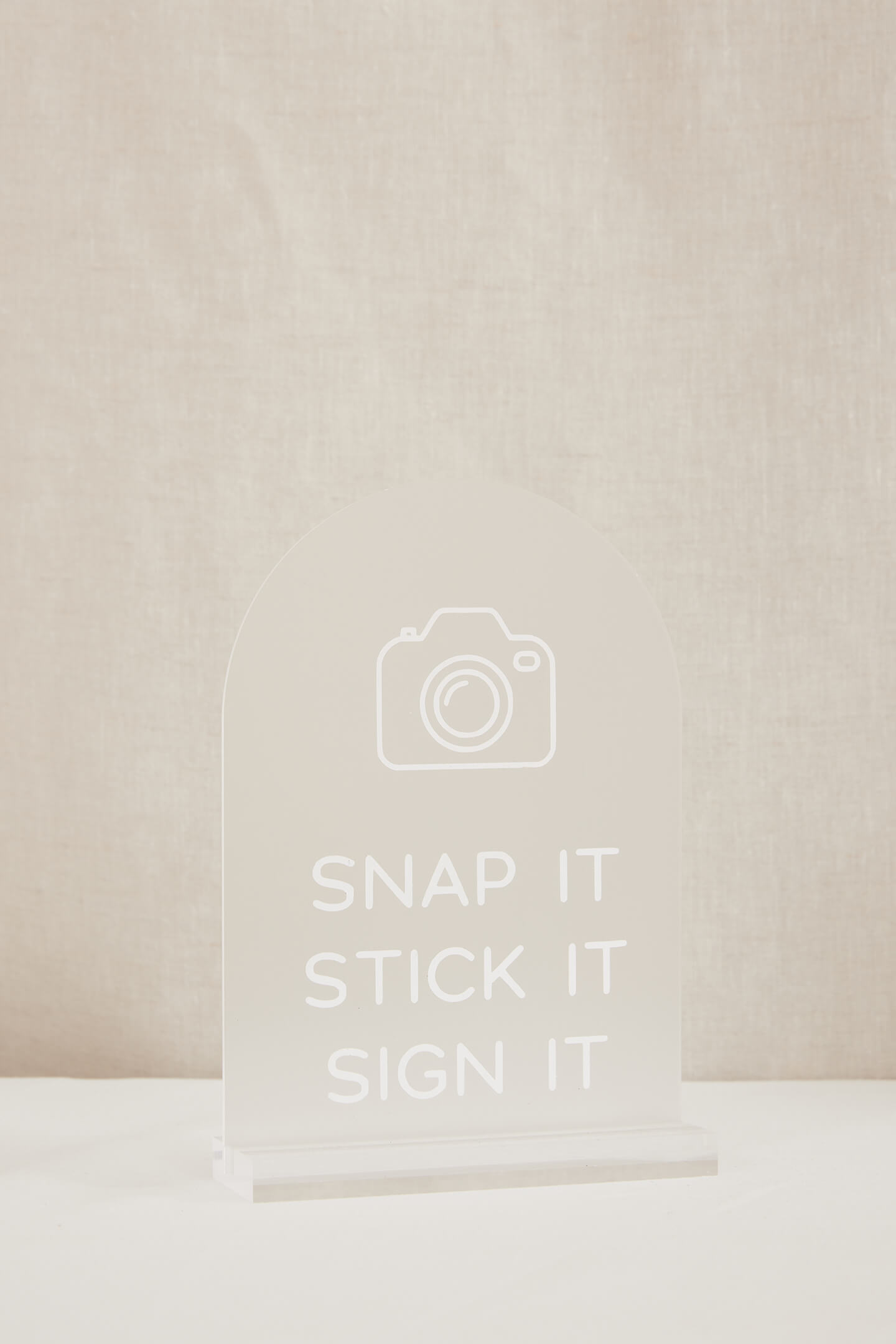 Arch Polaroid Sign (Frosted Acrylic) - Found Collective