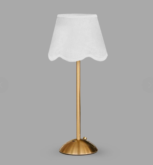 Scalloped Table Lamps (gold stand) - Found Collective
