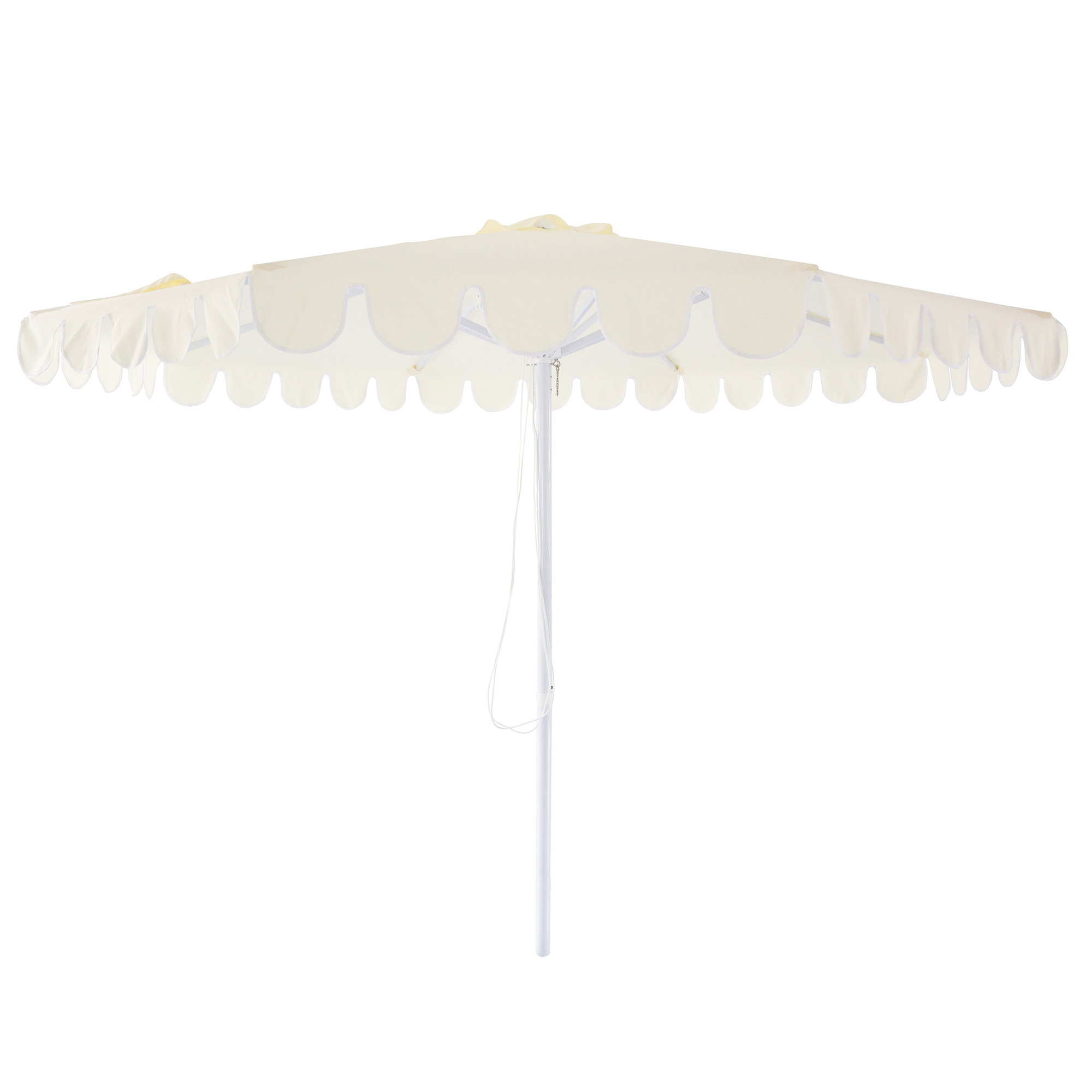 Scalloped Umbrella (cream / white) - Found Collective