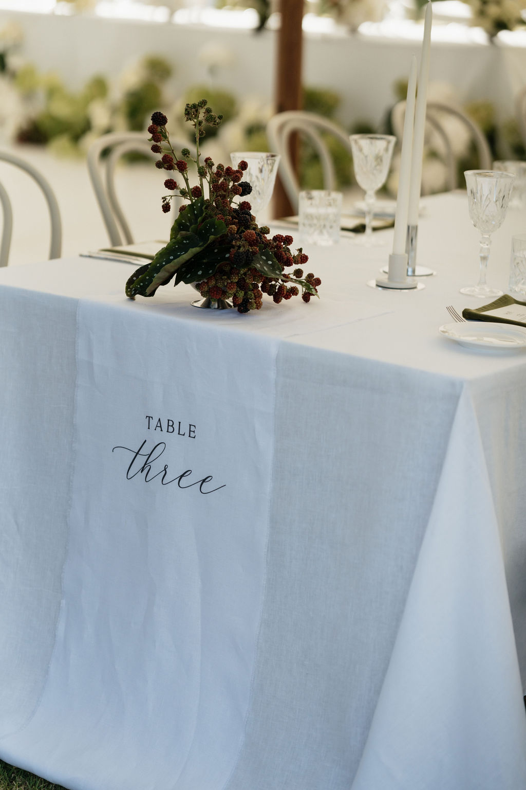 Linen table numbers - Found Collective