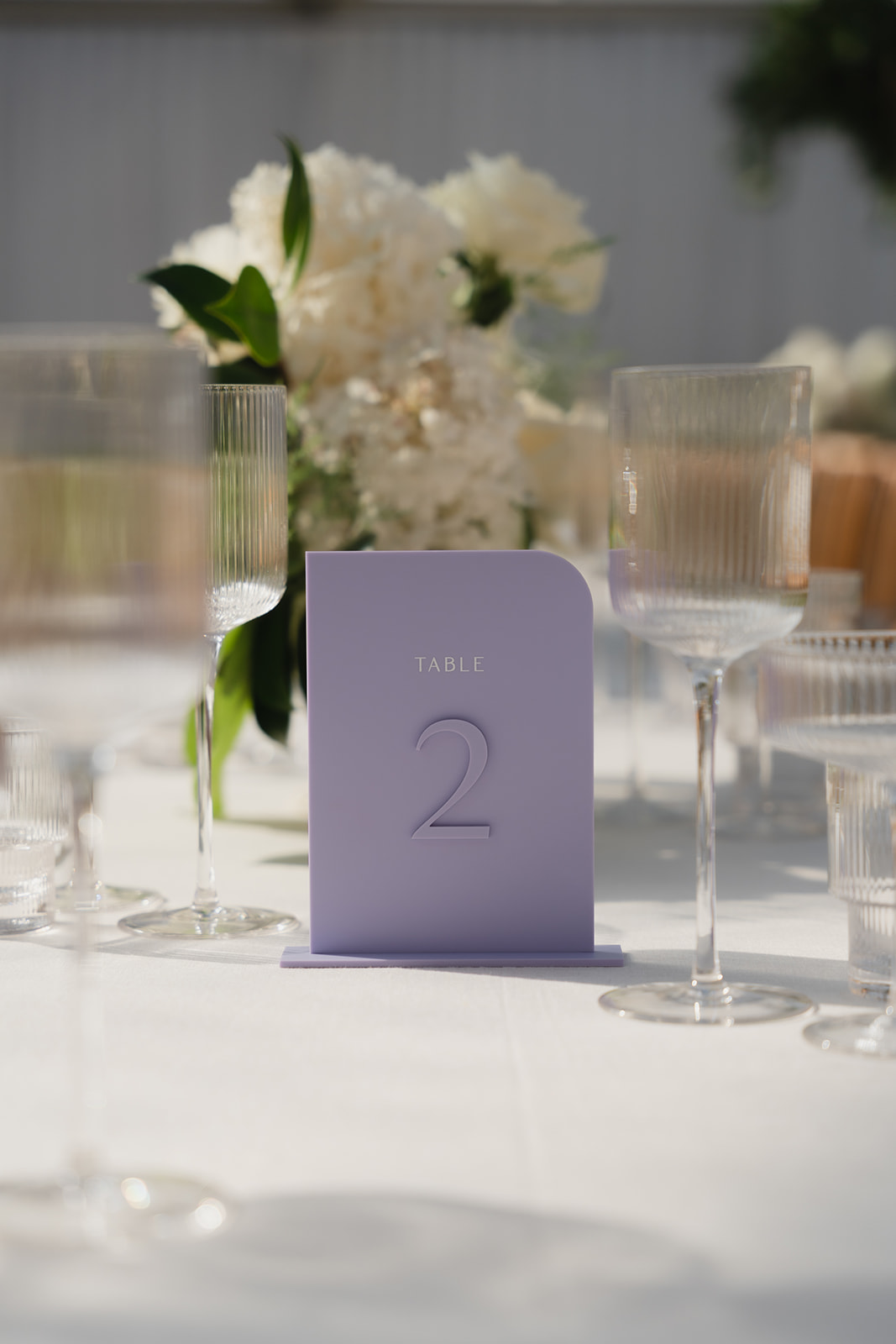 Lilac Table Numbers (Acrylic) - Found Collective