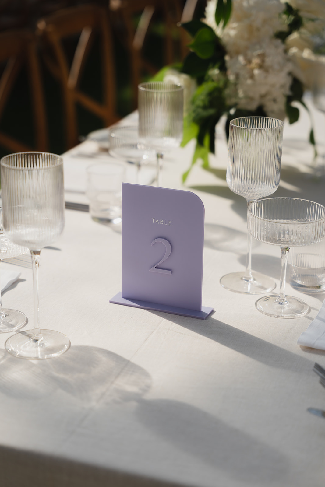 Lilac Table Numbers (Acrylic) - Found Collective