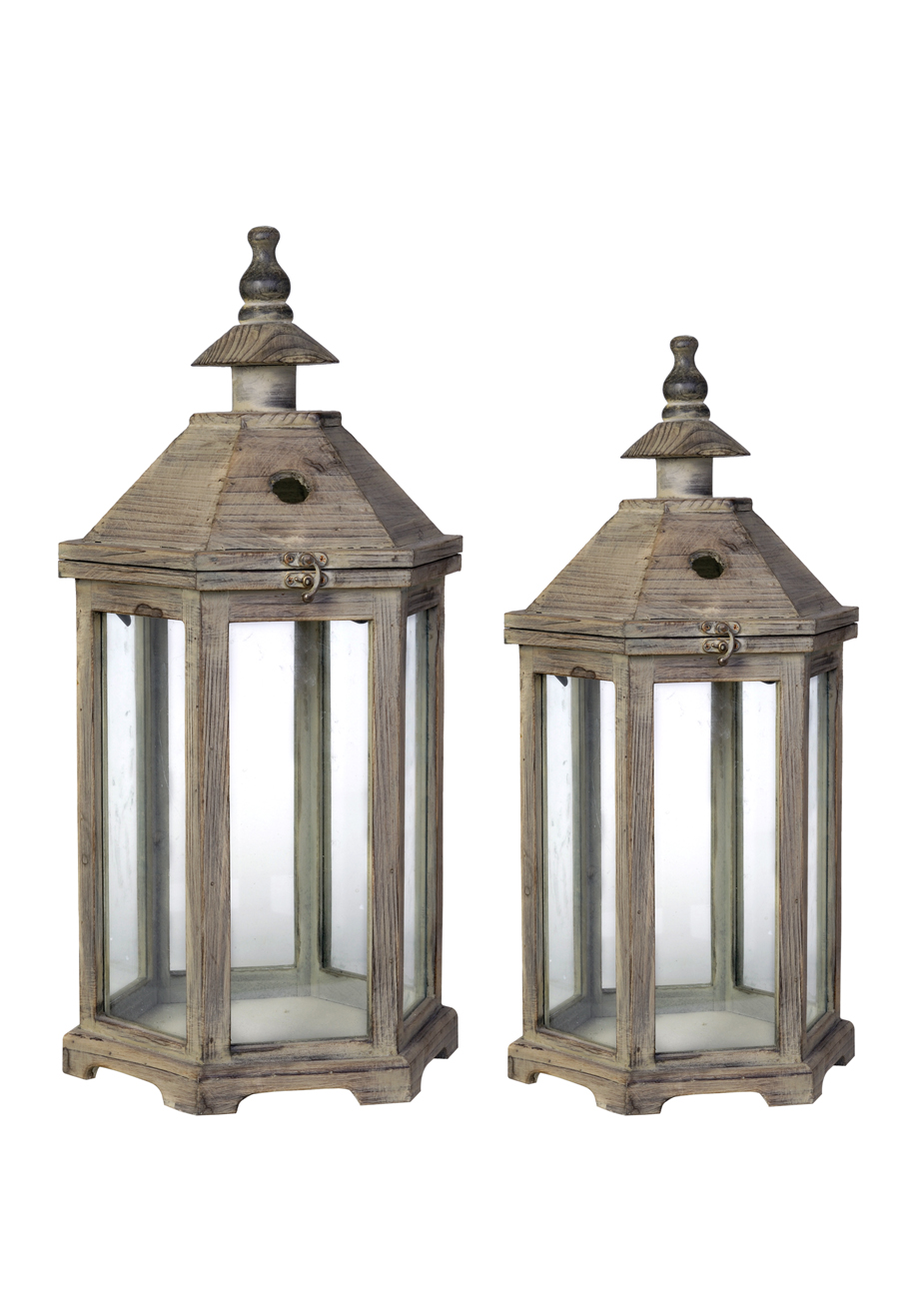 RUSTIC WOOD LANTERN - LARGE - Jake Duke Designs
