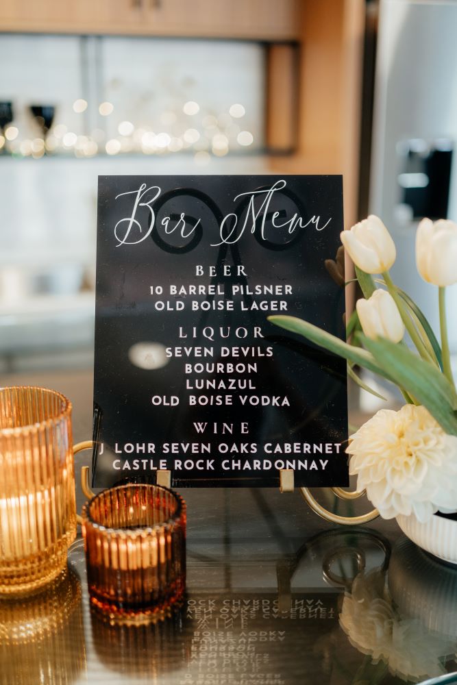 Sign: Black Acrylic 8x10" - Linen + Loot | Event Rentals and Styling