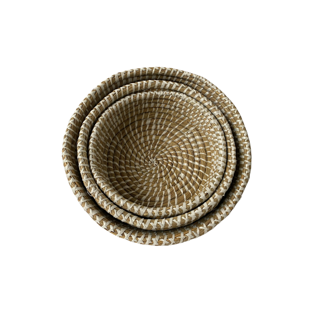 Set of 3 Willow Nesting Baskets - Relics Rentals