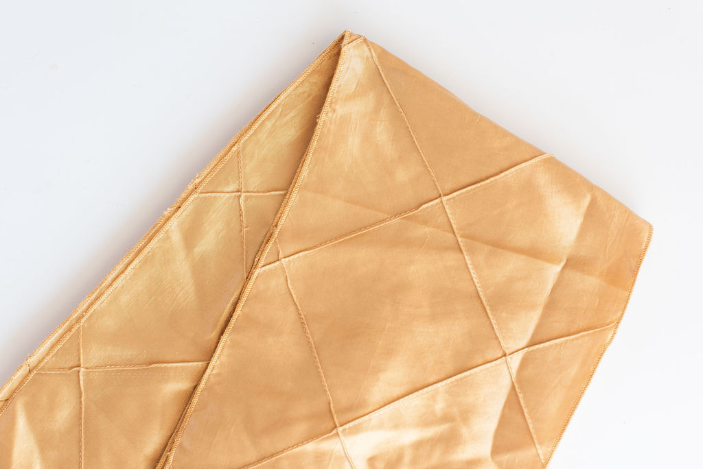 Gold Pintuck Chair Sash - Valley Weddings & Events