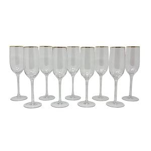 Gold Rim Champagne Flute | Gallery | White Glove